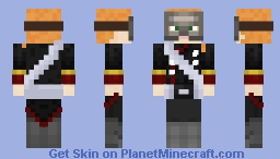 Alex Military in schwarzer Kleidung Minecraft Skin
