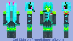 Genshin Impact Varesa Alien Minecraft Skin