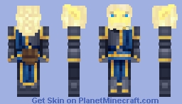 Bluegold Battlemage - High Elf / Altmer Minecraft Skin