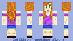Ginger Cute Girl Minecraft Skin