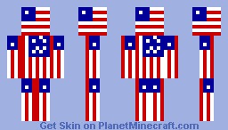 USA Flag Minecraft Skin