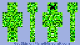 angry creeper Minecraft Skin