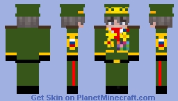 Russian Army General in anime style Minecraft Skin