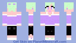 Mint Color Girl Minecraft Skin
