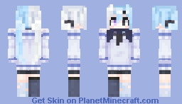 Aquwa (alien vtuber, human form) Minecraft Skin