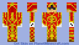 Arcane Mage Red Minecraft Skin
