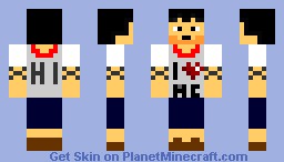 Asian "I LUV MINECRAFT" Minecraft Skin
