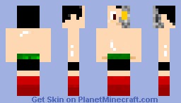Astro Boy Battle Damaged Minecraft Skin
