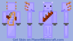 Blue hunter axolotl Minecraft Skin