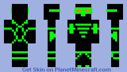 Black Green Turtle Minecraft Skin