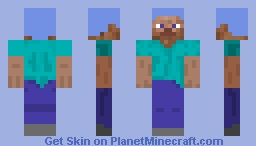 Blue hair Steve Minecraft Skin