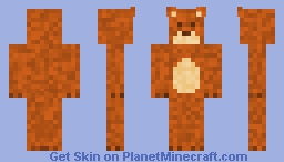 Orange Bear Minecraft Skin