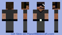 Steve badass w/headphones Minecraft Skin
