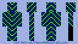black and green strips Minecraft Skin