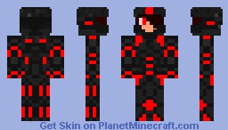 Battle Teenager Red Armour Minecraft Skin