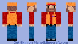 bearded worker Minecraft Skin