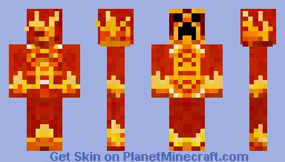 fiery creeper Minecraft Skin