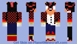 shadow the hedgehog in human clothes Minecraft Skin