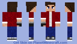 Bill in a red shirt Minecraft Skin