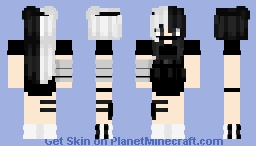 Black and White Minecraft Skin