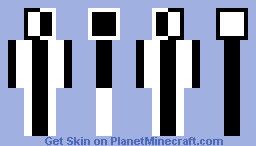 BLACK AND WHITE Minecraft Skin