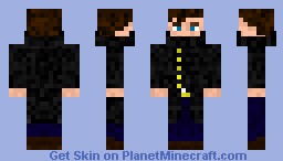 Black lab coat Minecraft Skin