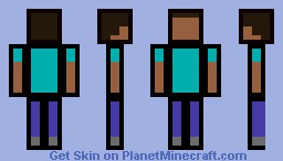 Outlined steve Minecraft Skin