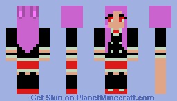 Black rabbit with pink hair (better) Minecraft Skin