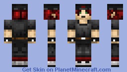 black/red Minecraft Skin