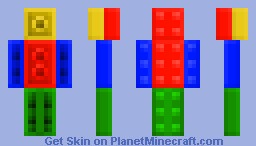 Blocky Lego Bricks Man Minecraft Skin