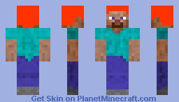 Orange Steve Minecraft Skin