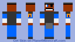 Blu Demoman from Team Fortress 2 Minecraft Skin