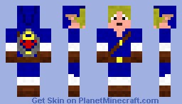 blue link Minecraft Skin