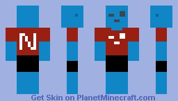 the n blue guy Minecraft Skin