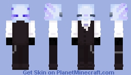 blue axolotl in suit Minecraft Skin