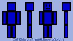 blue boxhead Minecraft Skin
