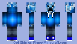 blue creeper HD Minecraft Skin