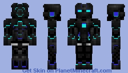 Blue Robot Minecraft Skin