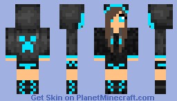 blue girl Minecraft Skin