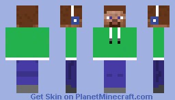 Blue HeadPhones Minecraft Skin