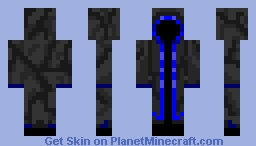 blue cloak man Minecraft Skin