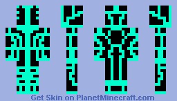 Cyan Blue man Minecraft Skin