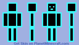 Blue Neon Robot Minecraft Skin