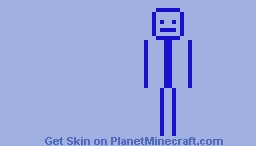 Blue Stick man Minecraft Skin