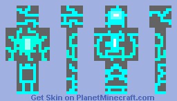 Blue vein robot Minecraft Skin
