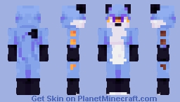 Blue Furry Wolf - Idea for my OC Minecraft Skin