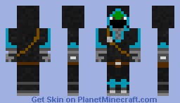 blue zombie assassin Minecraft Skin