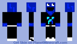 blue awesome face Minecraft Skin