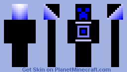 Blue Ender Creeper Minecraft Skin