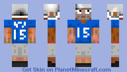 Blue Football Player Minecraft Skin